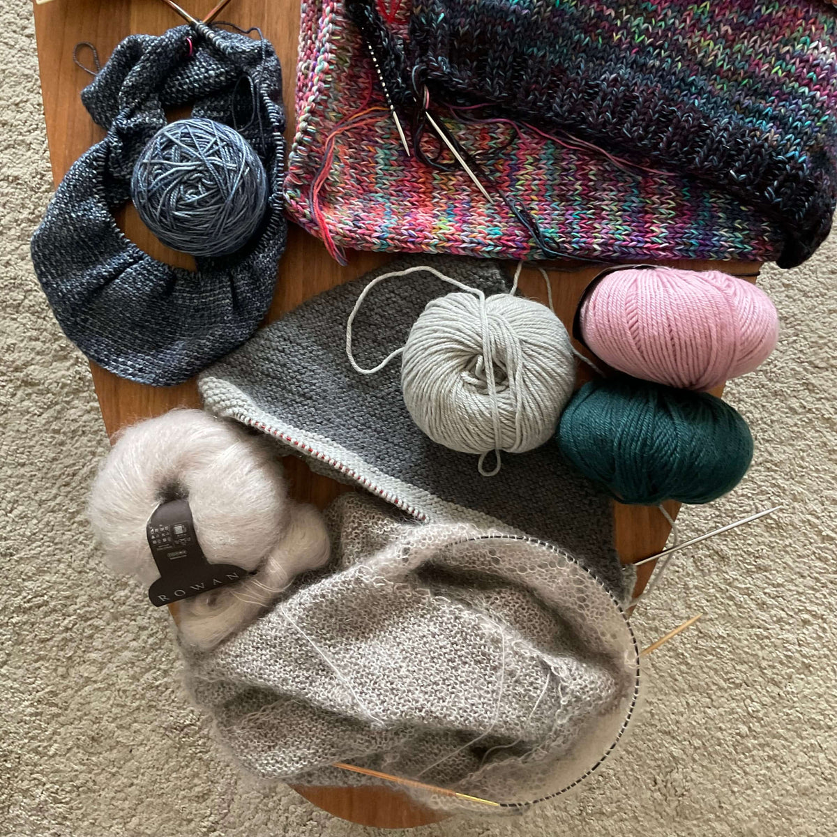 work in progress knitting projects at the woolly brew – The Woolly Brew