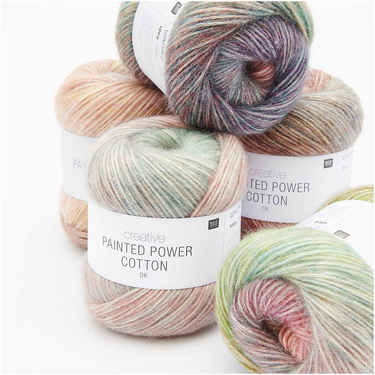 Rico Designs Creative Painted Power Cotton DK knitting crochet yarn ...