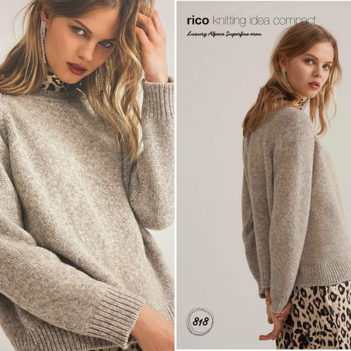 Rico luxury alpaca superfine aran knitting patterns adults jumpers and ...