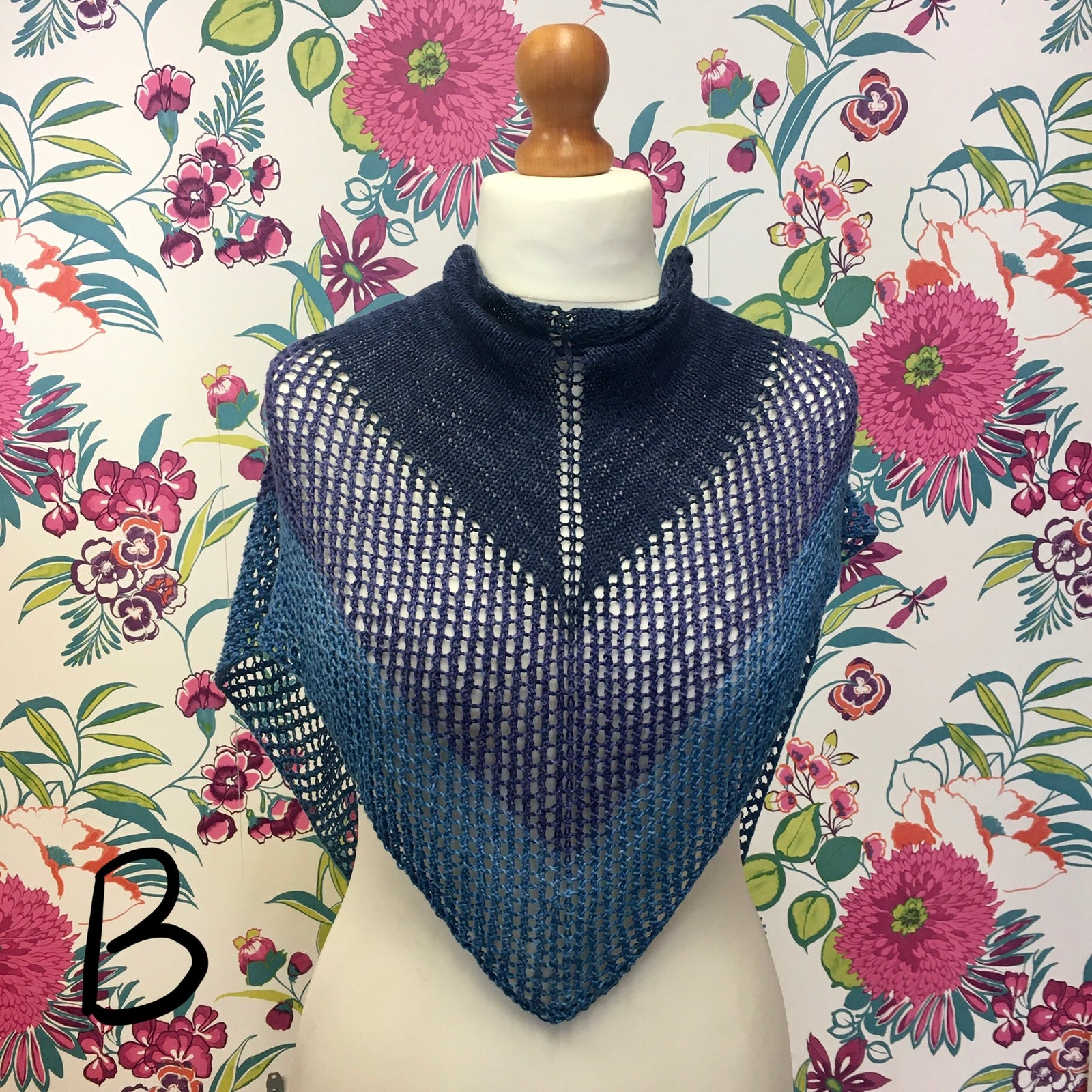 Free knitting pattern for an Eyelet Shawl at The Woolly Brew
