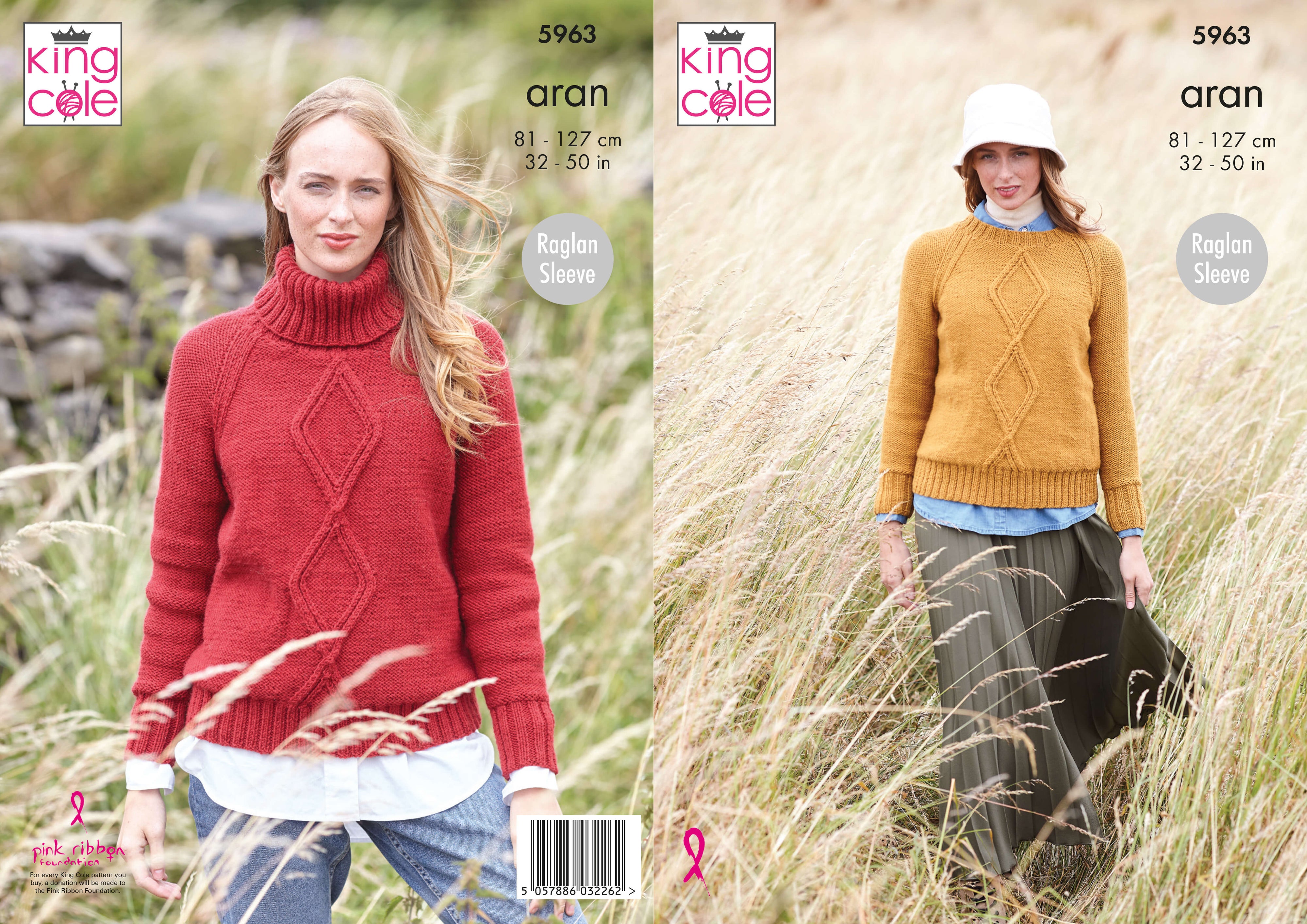 King Cole Wool Aran knitting patterns adults and kids jumpers and ...